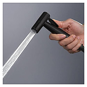 UERVPS Black Toilet Bidet Sprayer Kit. Hand-held Stainless Steel Set for Bathroom Personal Cleaning Bidet Faucet Bathroom Shower Drencher(Black Bidet 3 kit.)
