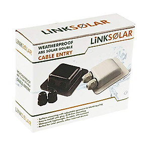 Link Solar Weatherproof ABS Solar Double Cable Entry Gland for All Cable Types 2mm² to 6mm² for Solar Project on Rv, Campervan, Boat