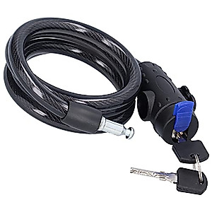 Steel Wire Lock, Easy to Carry Bike Lock with Mounting Bracket Electrocar Lock Motorcycle for Lawn Mowers for Outdoor