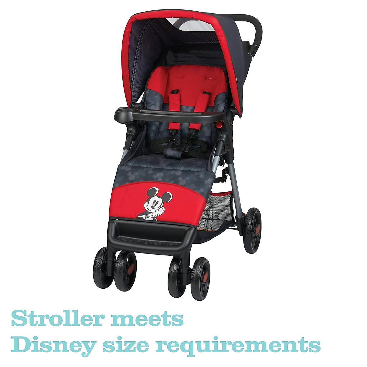 Disney Baby Mickey Mouse Simple Fold LX Travel System, Lift to fold compactly in Less Than a Second for Easy Storage; self-Standing When Folded, Mickey Blogger