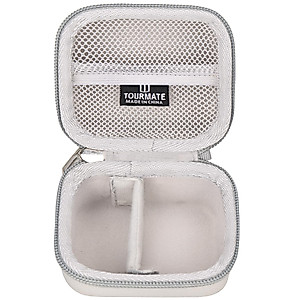 Tourmate Hard Case Compatible for FLEXTAILGEAR Tiny Pump X, for FLEXTAILGEAR Tiny Air Pump 2X, Holder Case with Mesh Pocket for 5Pcs Nozzle and Accessories (Grey, Case Only)