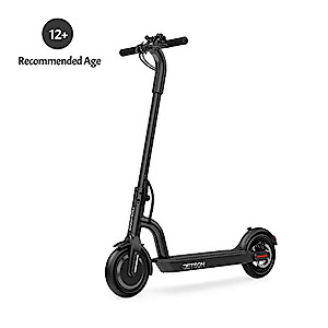Jetson Eris Adult Electric Scooter - Includes Easy Folding Mechanism, LCD Display, Integrated Phone Holder, Reach Speeds up to 14 MPH, Range of up to 12 Miles, Ages 12+, Black, JERIS-BLK