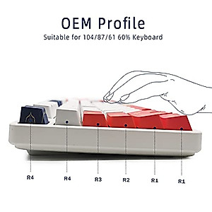 Keycaps PBT Dye Sublimation Upgrade 108 Keycap Set OEM Profile Keycaps Keyset with Puller for Cherry Mx Gateron Kailh Switch Mechanical Keyboard (Fate)