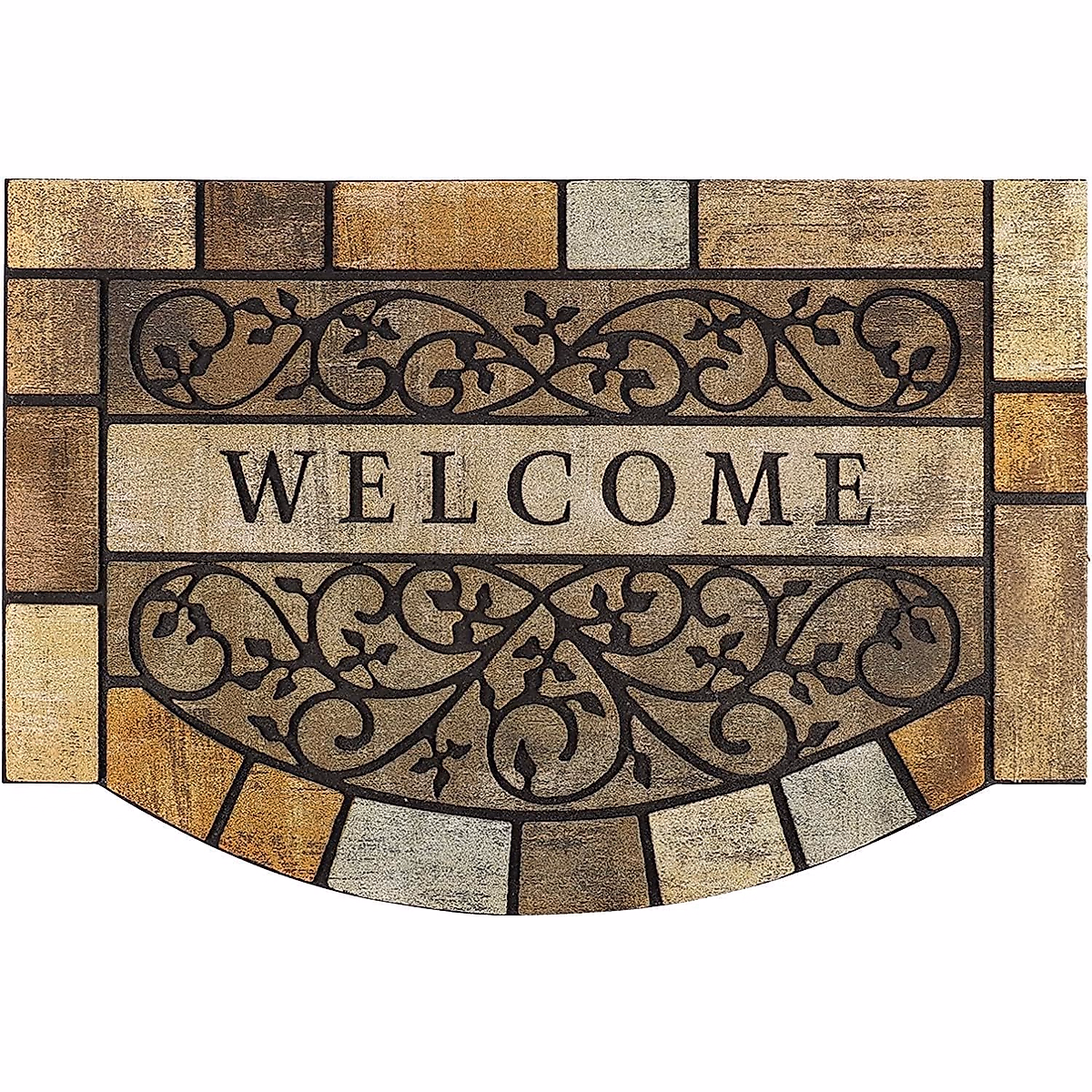 MTOUOCK Durable Welcome Door Mats, 24"x36" Heavy-Duty Large Welcome Mats for Front Door with Non-Slip Rubber Backing, Door Mats for Outside Entry, Front Door Mat for Garage, Patio, High Traffic Area