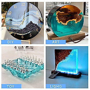 Deep Pour Epoxy Resin, 1.5 Gallon 2-4" Pour Depths Epoxy Resin Kit Crystal Clear High-Gloss No Bubble Self Leveling for DIY Molds Wood River Table Flower Preservation Top Mold Crafts Mix 2:1 Ratio