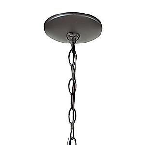 Elk 9-Inch Moravian Star Pendant - 145-001 Mini Pendant in Clear Glass and Oil Rubbed Bronze – LED Bulb, Dimmer and Smart Switch Compatible - Farmhouse and Eclectic Room Décor - Ceiling Light Fixture