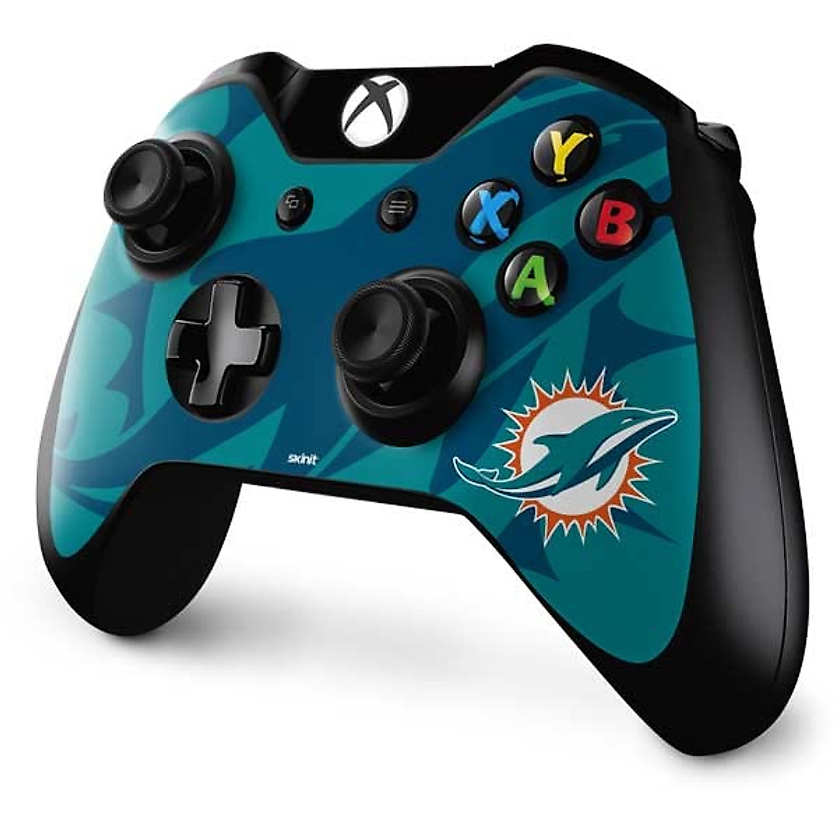 Skinit Decal Gaming Skin compatible with Xbox One Controller - Officially Licensed NFL Miami Dolphins Double Vision Design