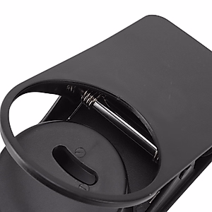 Drinking Cup Holder Clip Table Edge Clamp Cup Holder Place Water Glass Coffee Mug Beverage Cell Phone for Home Office (Black)