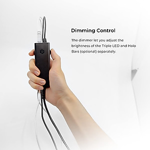 Foldio3 + Extra Lights (25inch Lightbox for Product Photography with Halo Bars / 25" x 25"/ Portable Studio, Dimmable LED Chips, CRI 97+, Background Sheet Included | ORANGEMONKIE)