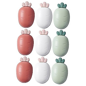 Zerodeko 9 Pcs Carrot Soap Box Soap Dish Bar Soap Case Containers with Lids Soap Holder for Shower Wall Ornament Container Easter Bath Soap Liquid Soap Tray Sink Travel Pp Storage Tank