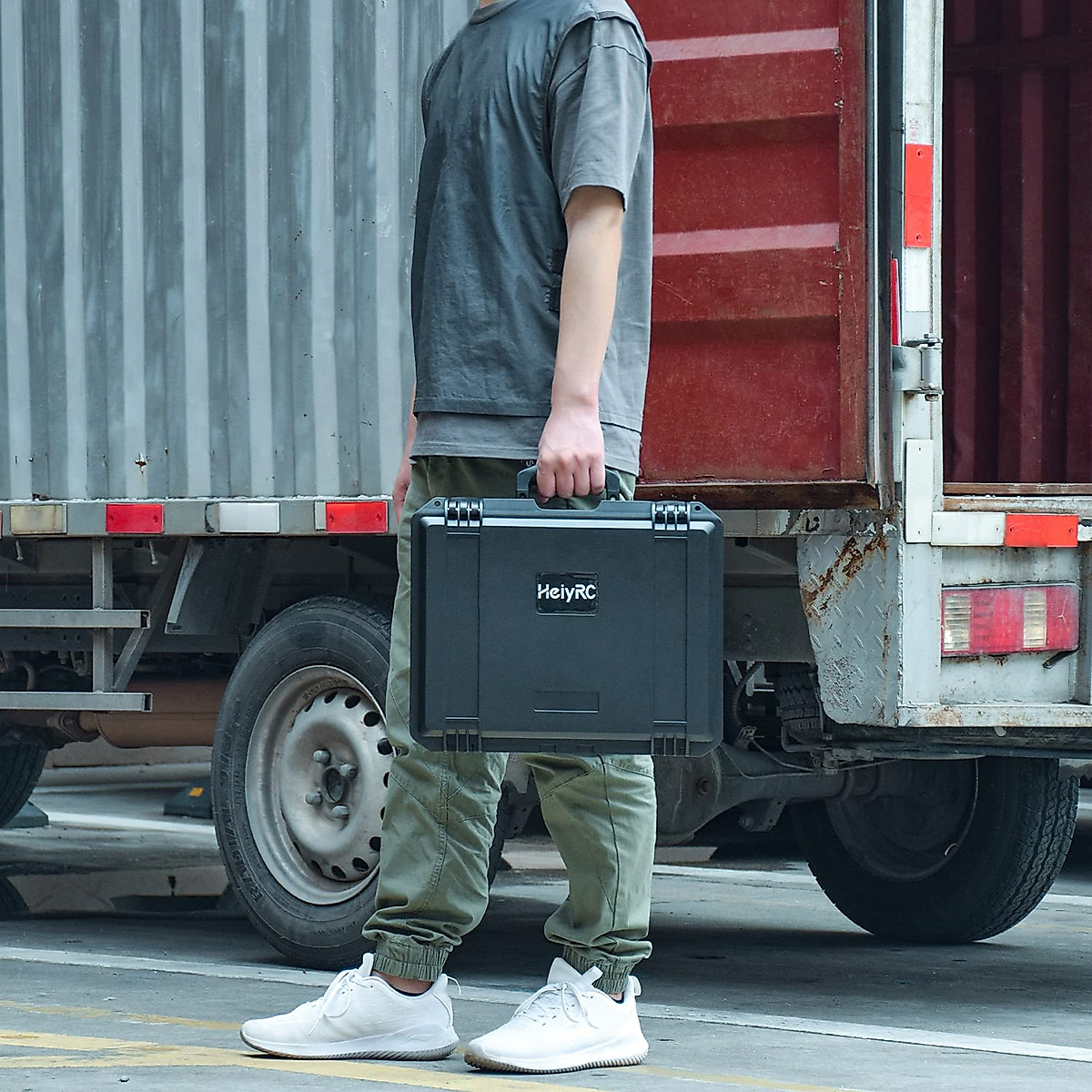 HeiyRC Waterproof Hard Case for DJI Mavic Air 2 2S Fly More Combo Drone Remote Controller Accessories Storage Suitcase Protective Travel Box