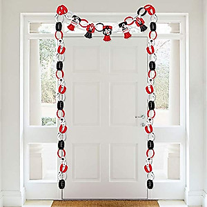 Big Dot of Happiness Ta-Da, Magic Show - 90 Chain Links and 30 Paper Tassels Decoration Kit - Magical Birthday Party Paper Chains Garland - 21 feet