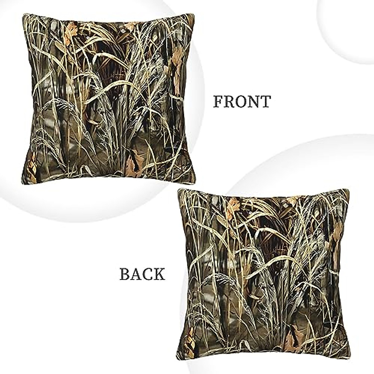 DEHIWI Camo Yellow & Green Throw Pillow Covers Super Soft Morden Decorative Pillows Case Invisible Zipper Cushion Cover for Sofa Couch Bedroom Living Room 16"X16"