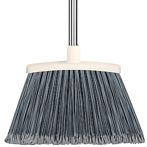 Aifacay Heavy Duty Broom, Outdoor Indoor Broom Home Kitchen Lobby Commercial Broom for Sweeping 56 Inch Long Handle Angle Broom with Flagged Stiff Bristles