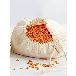 DRQ Muslin Bags (8 by 10 Inches) Canvas Drawstring Bags,Cloth Sachet Bag,Cotton Drawstring Pouch for Home Supplies, Wedding Party Favor, Jewelry, Christmas Bags(20 Pieces)