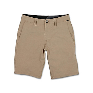 Volcom Men's Frickin SNT Static 21" Modern Hybrid Short, DARK KHAKI, 34