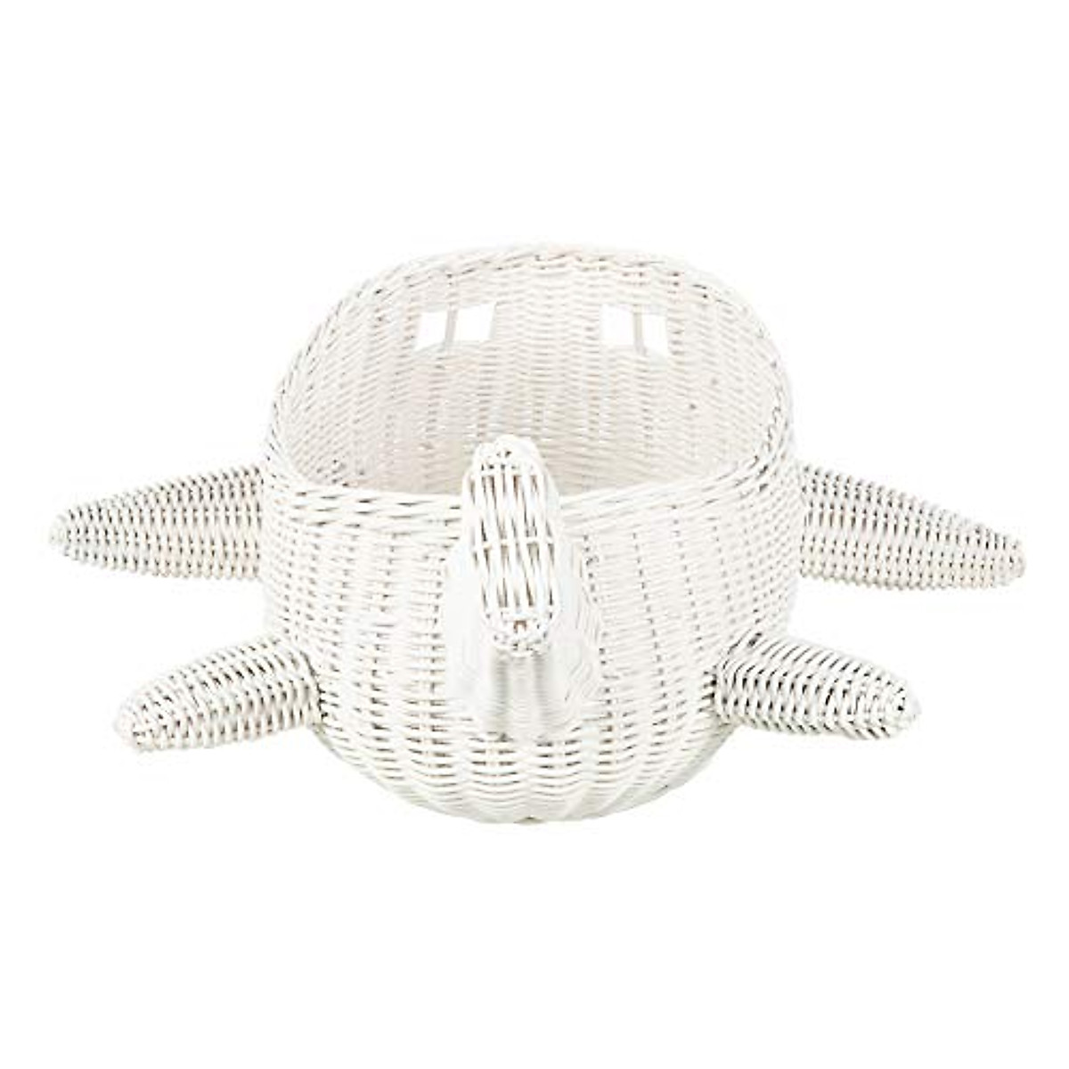 Kouboo Wicker Airplane Kids Storage Basket, White