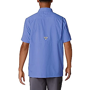 Columbia Men's Standard Slack Tide Camp Shirt, Violet Sea, Medium