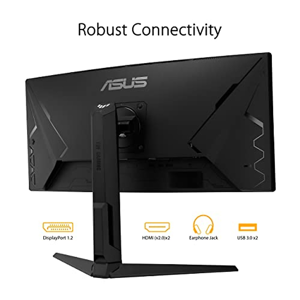 ASUS TUF Gaming 30” 21:9 1080P Ultrawide Curved HDR Monitor (VG30VQL1A) - WFHD (2560 x 1080), 200Hz (Supports 144Hz), 1ms, Extreme Low Motion Blur, FreeSync Premium, Eye Care, DisplayPort, HDMI,Black