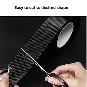 TURBOOST Bike Frame Protection Tape Sticker Vinyl Wrap Skin, MTB Bicycle Paint Chainstay Chain Guard Corner Protector Film Wraps, Carbon Filter Pattern, 3m (120”) Length, Various Width Option (5)