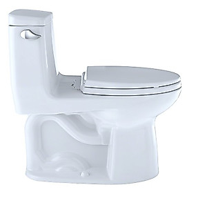 TOTO MS854114E#01 Eco Ultramax Elongated One Piece Toilet, Cotton White
