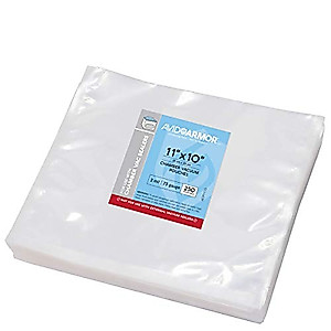 Avid Armor – Chamber Machine Pouches, Pre-Cut Chamber Vacuum Sealer Bags, Heavy Duty Seal Pouch, BPA-Free Chamber Sealer, 11 x 10 inches, Pack of 250 Vacuum Chamber Pouches