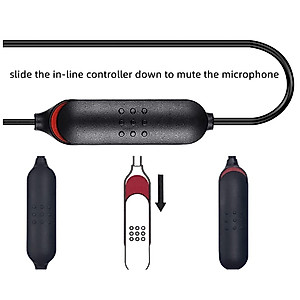 Auhsuxo QC35 Boom Mic Cable Boom Gaming Microphone Headphone Replacement Cable with Mute Switch Mic Compatible with Bose QuietComfort 35 QC35 QC35II, for PS4, Xbox One, PS5