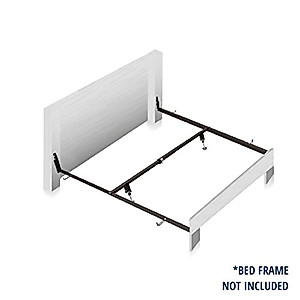 Glideaway DRCV1L Bed Rail System - Adjustable Steel Drop Rail Kit to Convert Full Size Beds to Fit Queen Size Mattresses - Suitable For Antique Beds - Hook-in Attachments