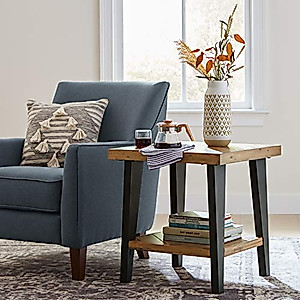 Amazon Brand – Stone & Beam Cheyanne Modern Living Room Accent Arm Chair, 30.7"W, Denim Blue