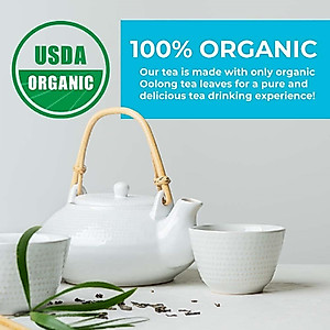 Prince of Peace Organic Oolong Tea, 100 Tea Bags – 100% Organic Black Tea – Unsweetened Black Tea – Lower Caffeine Alternative to Coffee – Herbal Health Benefits