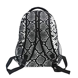 Backpack Travel Snakeskin pattern School Bookbags Shoulder Laptop Daypack College Bag for Womens Mens Boys Girls