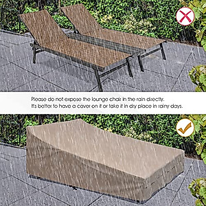 Tangkula Double Patio Chaise Lounge, All Weather-Proof Heavy Duty 6 Position Adjustable Breathable Fabric Outdoor Bed Lounger with Cup Holder, for Poolside, Backyard, Pool, Lawn