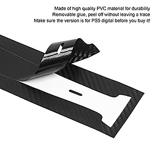 Console Middle Skin for PS5 Integrated Scratch Resistant Console Center Part Skin for PS5 Digital Version Console Console Center Part Skin(Carbon Fiber Black)