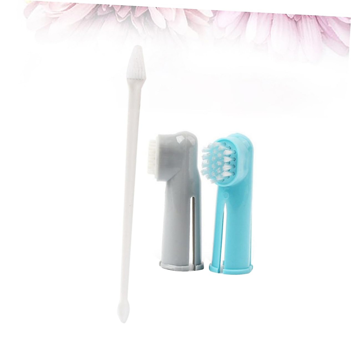 FONDOTIN 4 Set Toothbrush for Dog Toothbrush for Teeth Cleaning Dog Teeth Cleaning Dog Toothbrushes Vampire Cape for Cat Toothbrush for Pet Dog Toothbrush and Toothpaste Dog Cat Finger