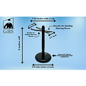 G.B.S Dual Stand for Razor & Brush Stand, Classic Black Matte