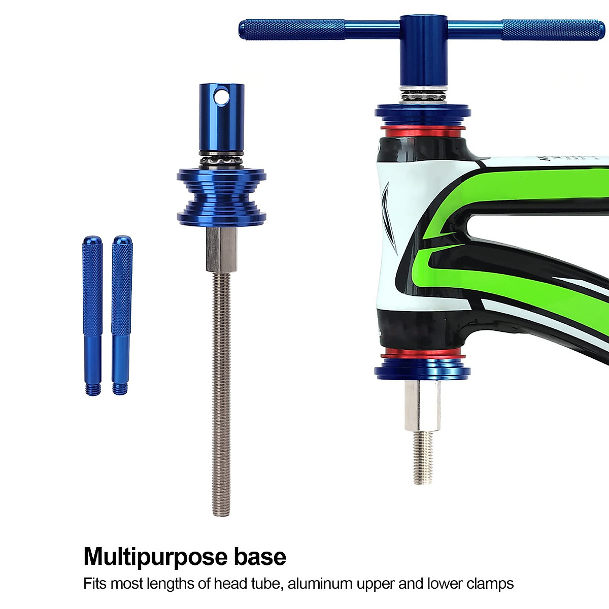 SPYMINNPOO Headset Cup Press Tool,Mountain Road Bike External Toothless Headset BB Bottom Bracket Press in Installation Tool Bike Repair Accessories Bearing Installer