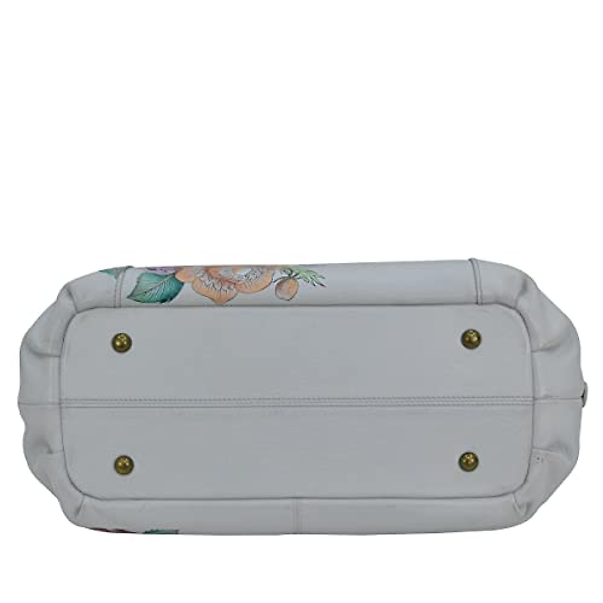 Anuschka Women’s Genuine Leather Triple Compartment Large Satchel - Hand Painted Exterior - Floral Charm