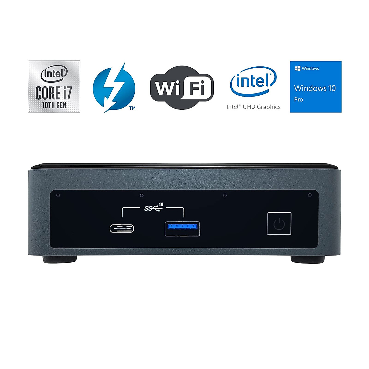 Intel PC Intel NUC NUC10i7FNHN Mini PC/HTPC - 10th Gen Intel 6-Core i7-10710U up to 4.70 GHz CPU, 64GB DDR4 RAM, 1TB SSD, Wi-Fi + Bluetooth, Intel UHD Graphics, 4K Support, Windows 10 Pro