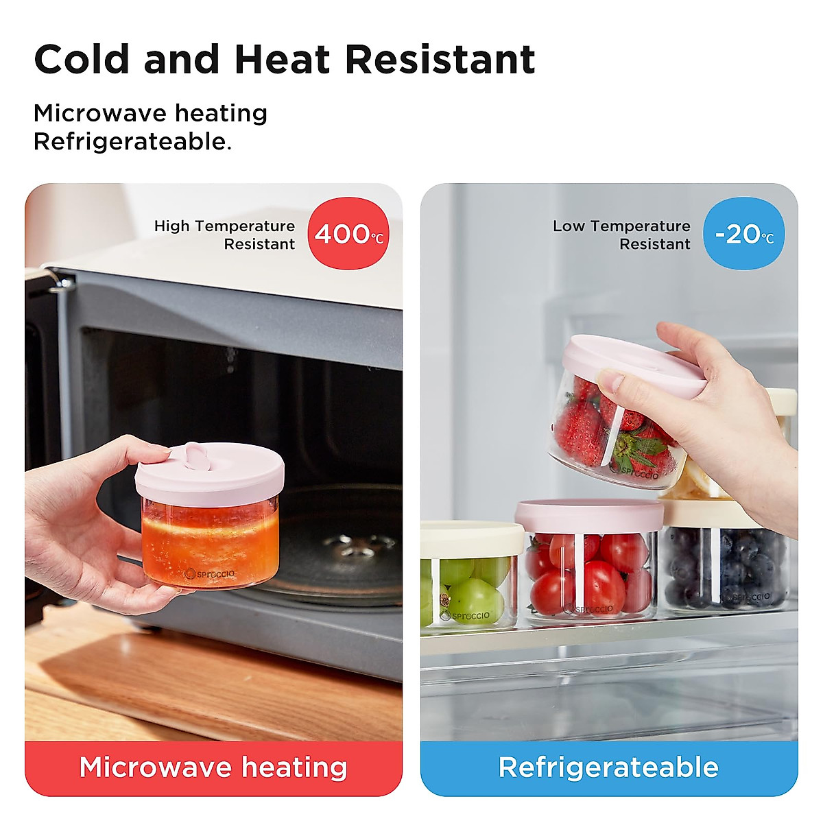 Spreccio Glass Food Jars - Airtight Dressing Containers with Lids, Perfect for Sauces, Overnight Oats, and Baby Food Storage, Small Glass Jars with Lids, 10oz Pack of 4