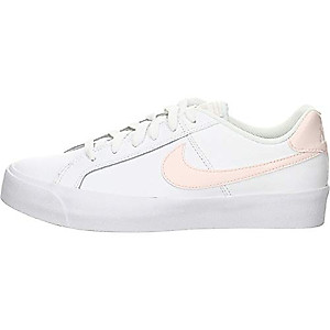 Nike Women's Court Royale AC Sneaker, White/Light Soft Pink, 8 Regular US