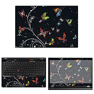 Decalrus - Protective Decal Butterfly Skin Sticker for Lenovo ThinkPad P53 (15.6" Screen) case Cover wrap LEthnkpd15_P53-28