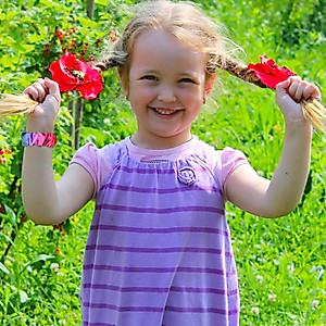 Scrunchie Band for Kids Apple Watch Band, Cute Stretchy Fabric Strap, Easy to Take Off and On, Girls Wristband Compatible with iWatch Series 8/7/6/5/4/3/2/1/SE 38/40/41mm & 42/44/45/49mm (Rainbow)