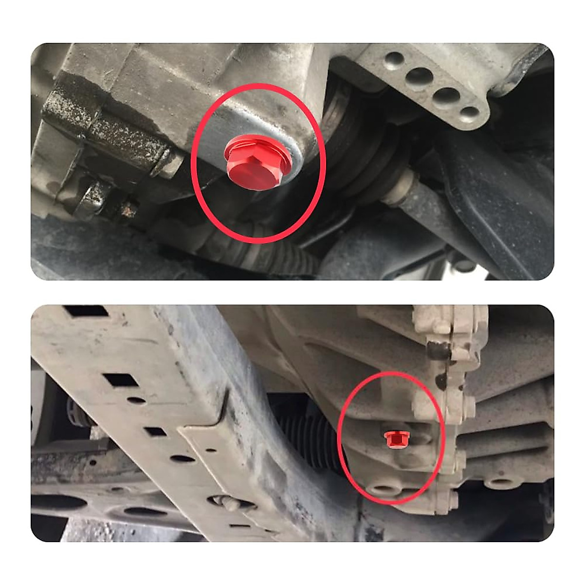 M12*1.75 Magnetic Oil Drain Plug with Gaskets Compatible with Buick Cadillac Chevrolet GMC Lincoln Ford,Automotive Replacement Engine Oil Drain Plugs OEM:#DP002 090-936CD 090-091 090-175CD (Silver)