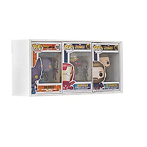 Display Case Compatible with Funko Pop Boxes, Stackable 4 Single Row, with Transparent Cover to Protect Your Collection Against Dust (Holds 12 Pops)