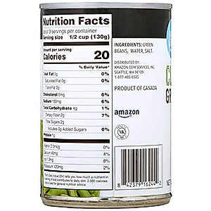 Amazon Brand - Happy Belly Cut Green Beans, 15 ounce (Pack of 1)