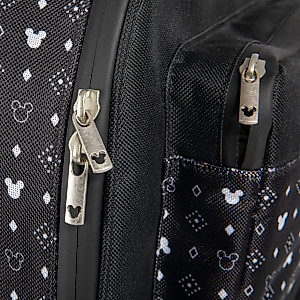 ONIVA - a Picnic Time brand - Disney Classic Mickey Mouse Park Tripper Day Bag - Cooler Backpack - Soft Cooler Backpack - Insulated Lunch Bag, (Black with White Pattern)