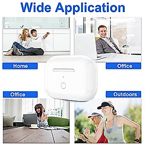 Wireless Charging Case Replacement Compatible for Air Pod Pro Case, Support Wired & Wireless Charging, 660 mAh Built-in Battery, with Bluetooth Pairing Sync Button (White)