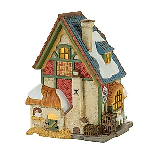 Department 56 Dickens A Christmas Carol Poulterers Shop Lit Building and Fresh Fallen Snow Village Set, Multicolor