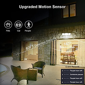 USTELLAR Smart LED Security Light Motion Sensor Outdoor 50W 5500lm Tunable White 2700K-6500K WiFi Exterior Flood Light Waterproof Floodlight Alexa/Google Outside Spotlight for Backyard House Patio