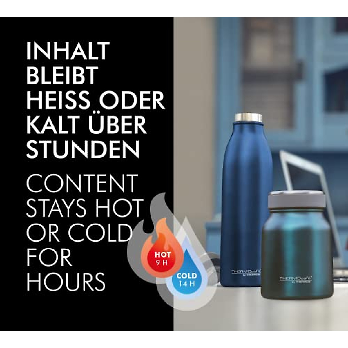 THERMOcafé by THERMOS Insulated Food Container, Stainless Steel, Steel, 0,5 Liter